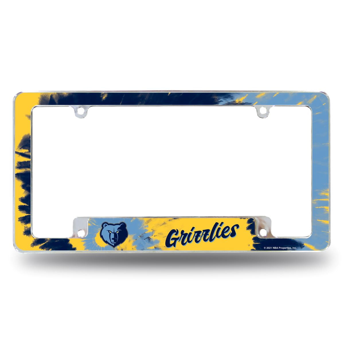 Memphis Basketball Grizzlie's Chrome Metal License Plate Frame with ...