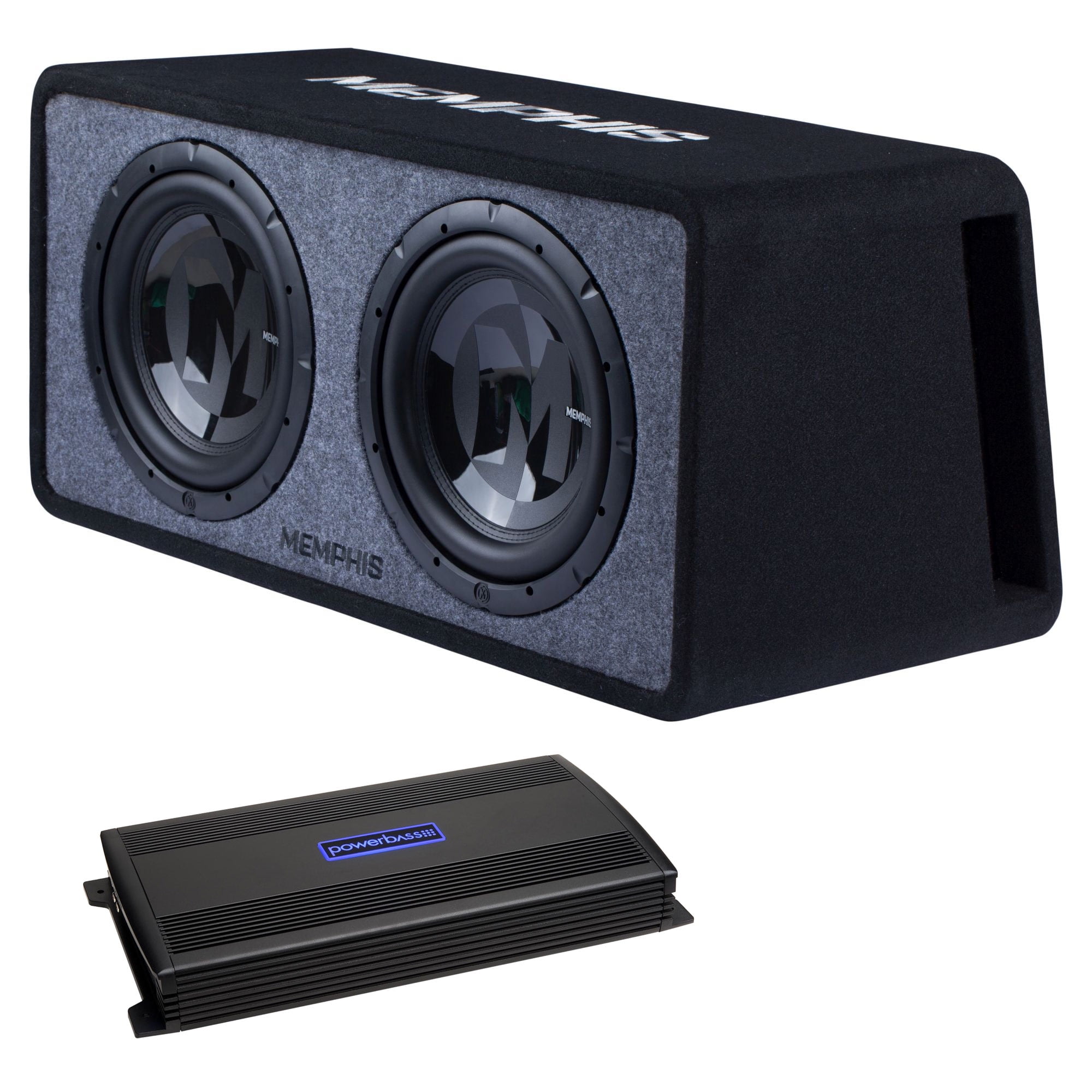 Memphis PRXE12D1 Dual 12" Loaded Enclosure compatible with ASA3 600.1D ...