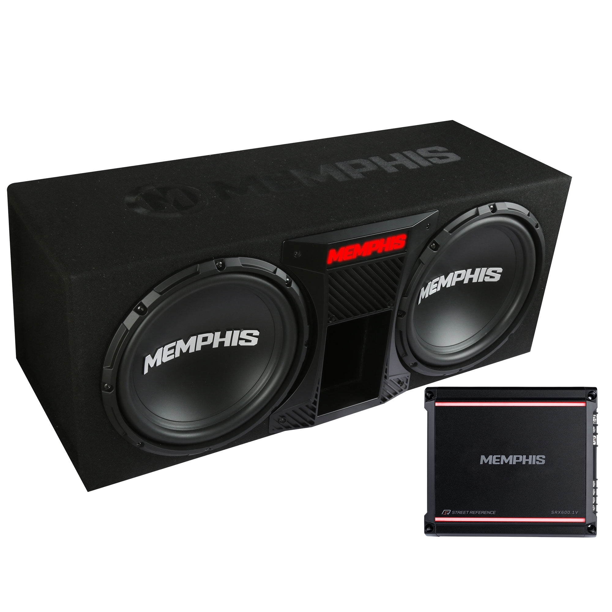 Memphis SRXE12DP Dual 12" SRX Vented Bass Package with SRX600.1V ...