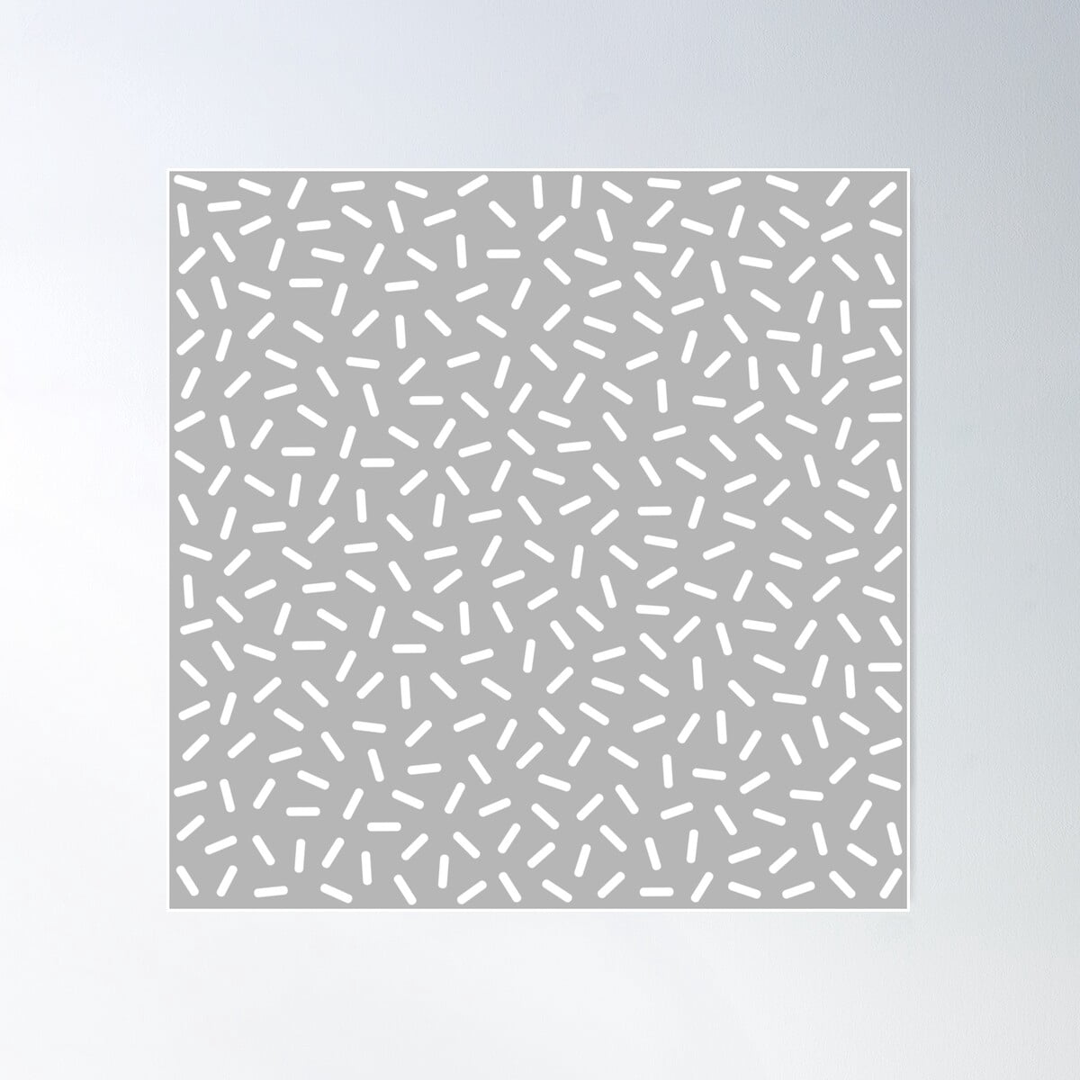 Memphis Sprinkles Pattern 128 Gray Poster Wall Art, Modern Wall Decor ...