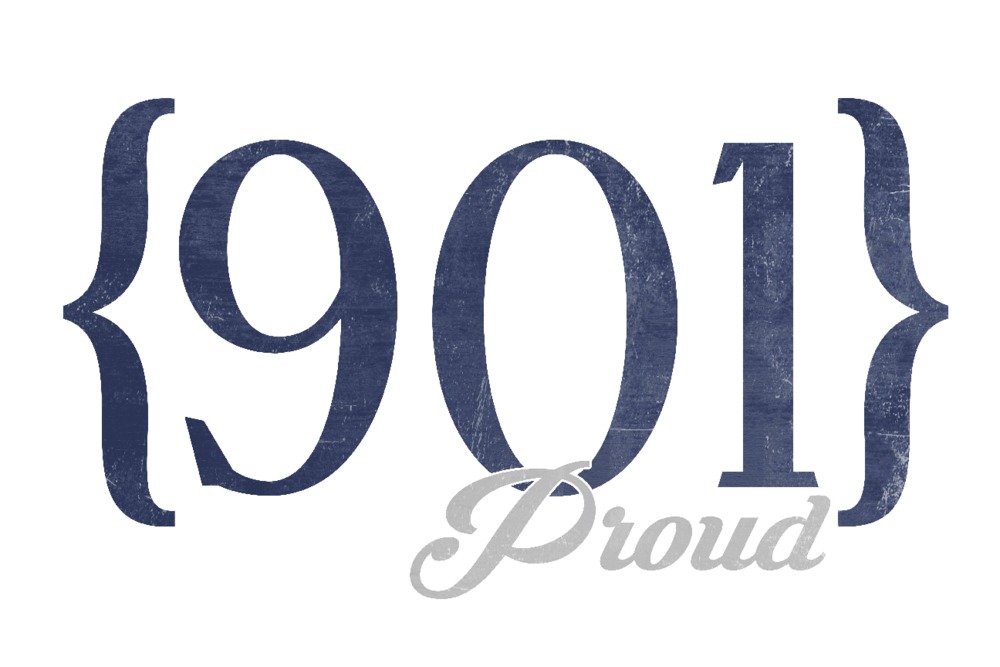 Memphis, Tennessee, 901 Area Code (Blue) (9x12 Wall Art Print, Home ...