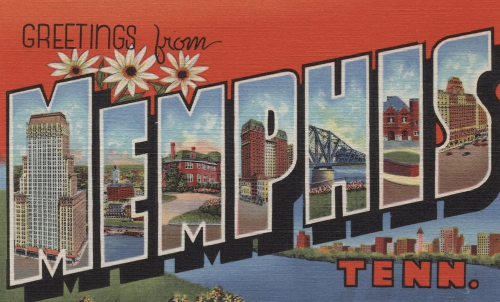 Memphis, Tennessee, Large Letter Scenes (24x36 Giclee Gallery Art Print ...