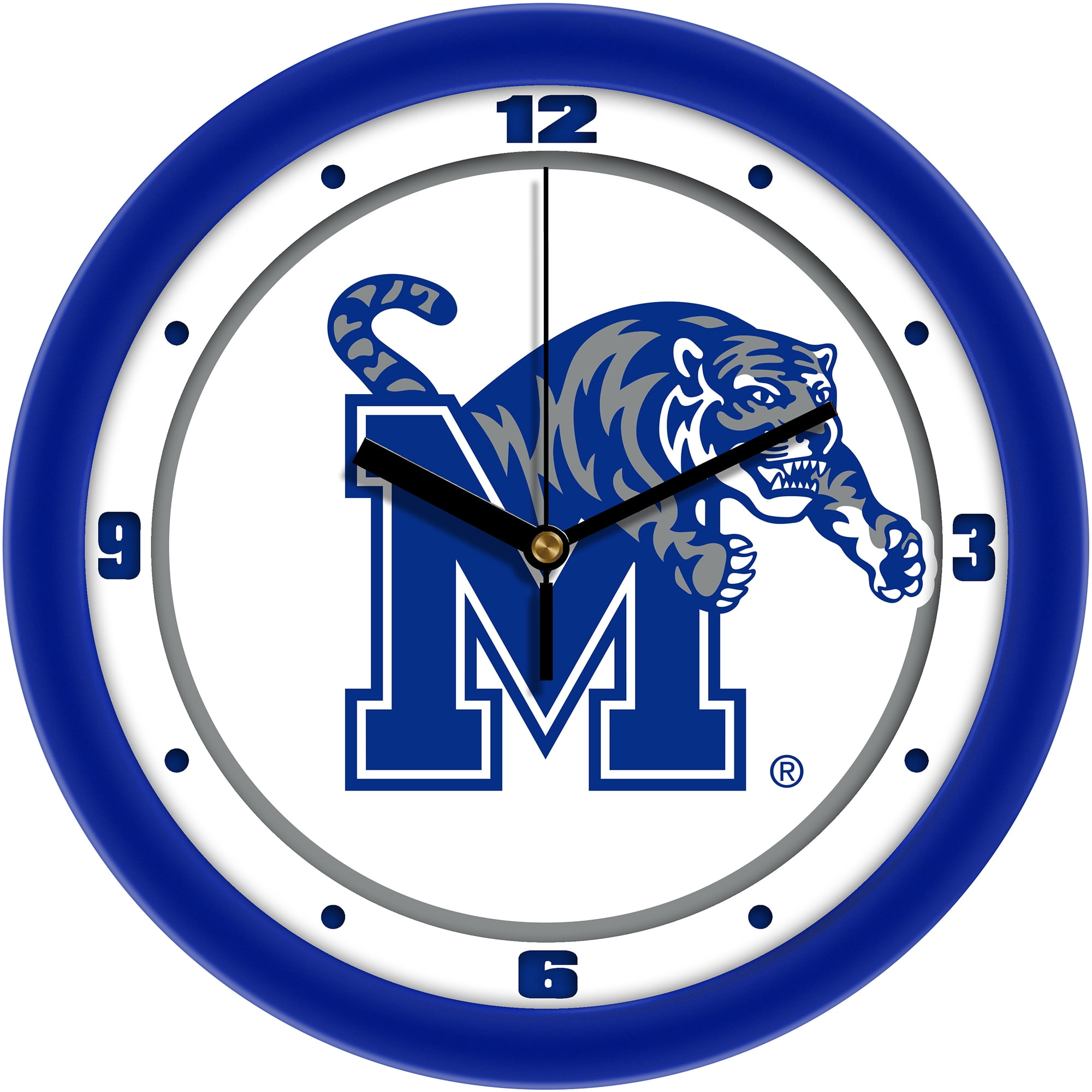 Memphis Tigers 11.5'' Suntime Premium Glass Face Traditional Logo Wall ...
