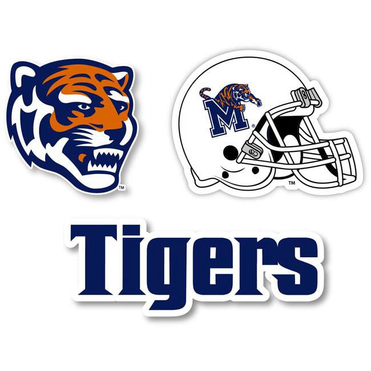Memphis Tigers Vinyl Decal Sticker, 4 in. - Pack of 3 - Walmart.com