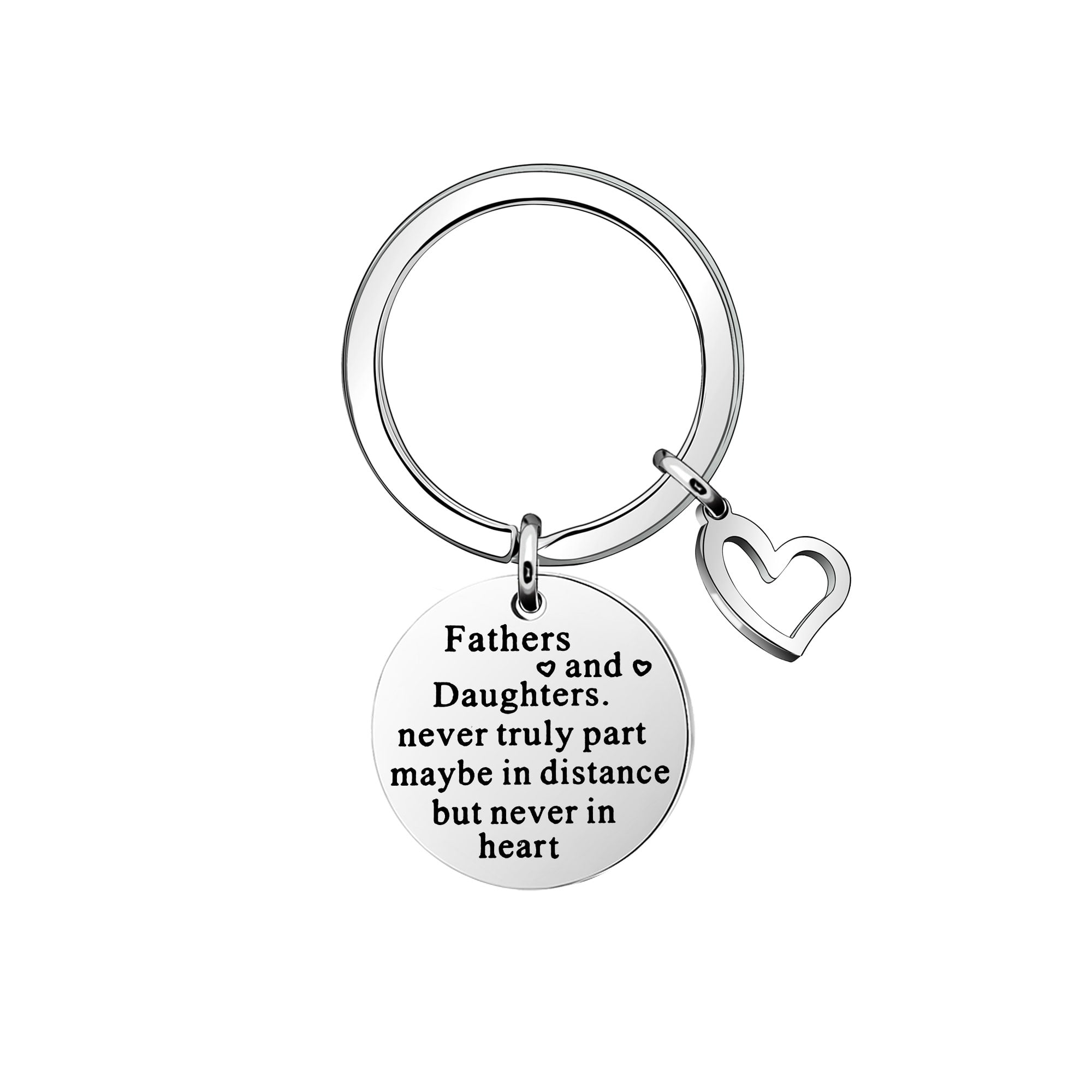 Memroable Silver Heart Pendant Key Chain Ring Keychain Keyring Keyfob ...