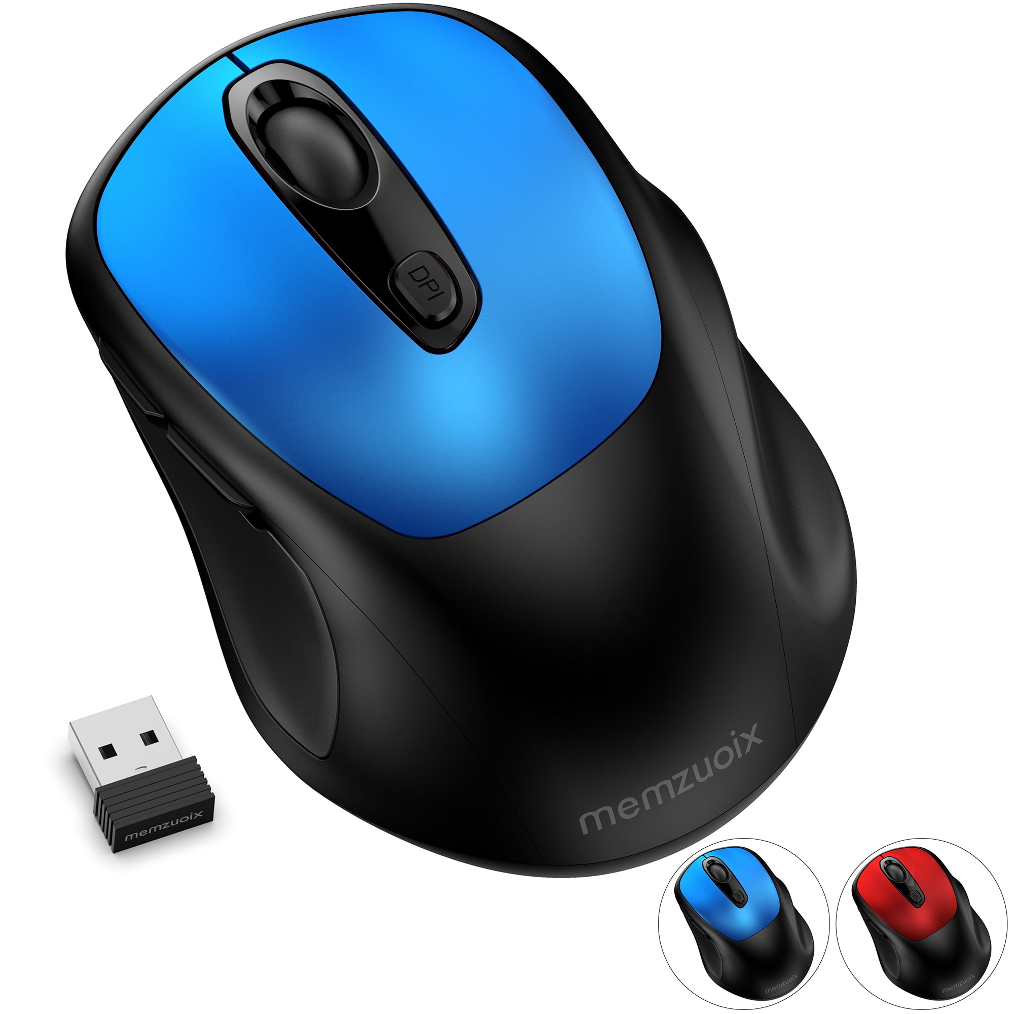 Memzuoix Wireless Computer Mouse, 3 DPI Option Laptop Mouse with 2.4GHz ...
