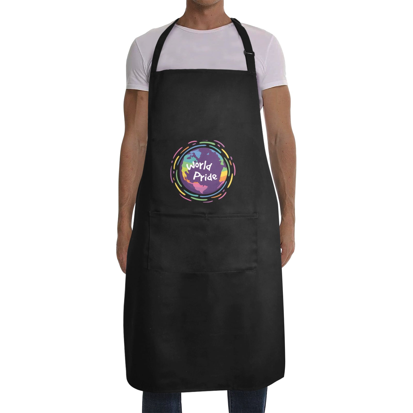 Men's Apron - BBQ Grill Kitchen Chef Apron for Men - LGBTQ Rainbow Flag ...