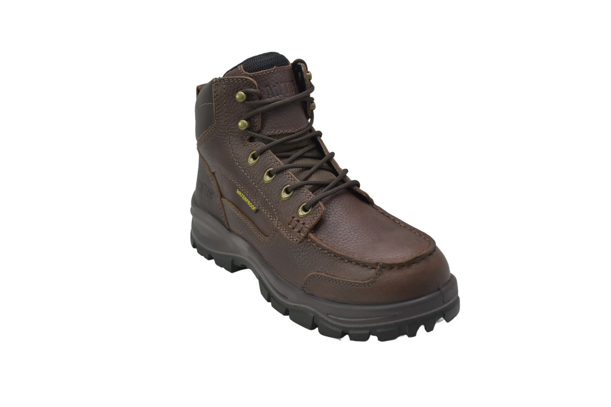 Men 6" Tumbled Leather Moc Soft Toe Waterproof Work Boots - Walmart.com