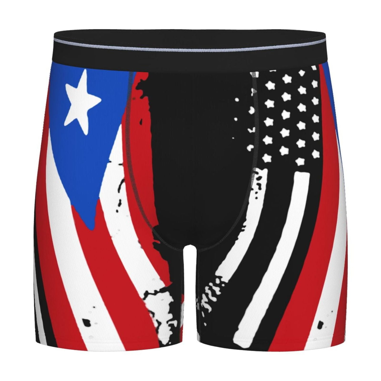 Men America Puerto-Rico Flag Boxer Briefs Novelty Boxer Shorts ...