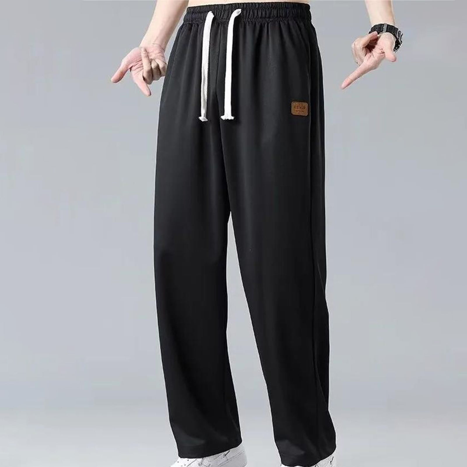 Men Apparel 2024 Fashion Pants Fall And Winter Thin Section Wide-Legged ...