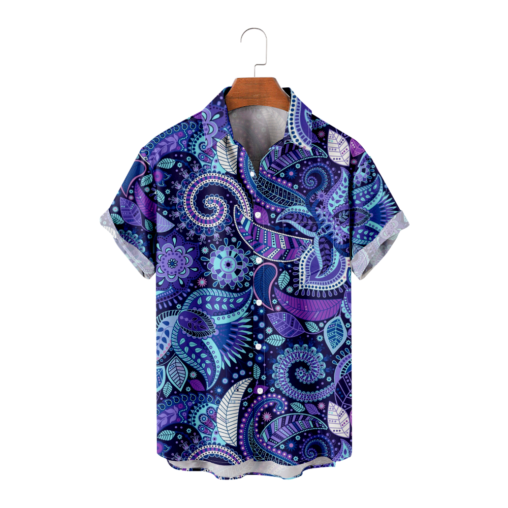 Men Apparel Paisley Tribal Distinctive Practical Attractive Design Top ...