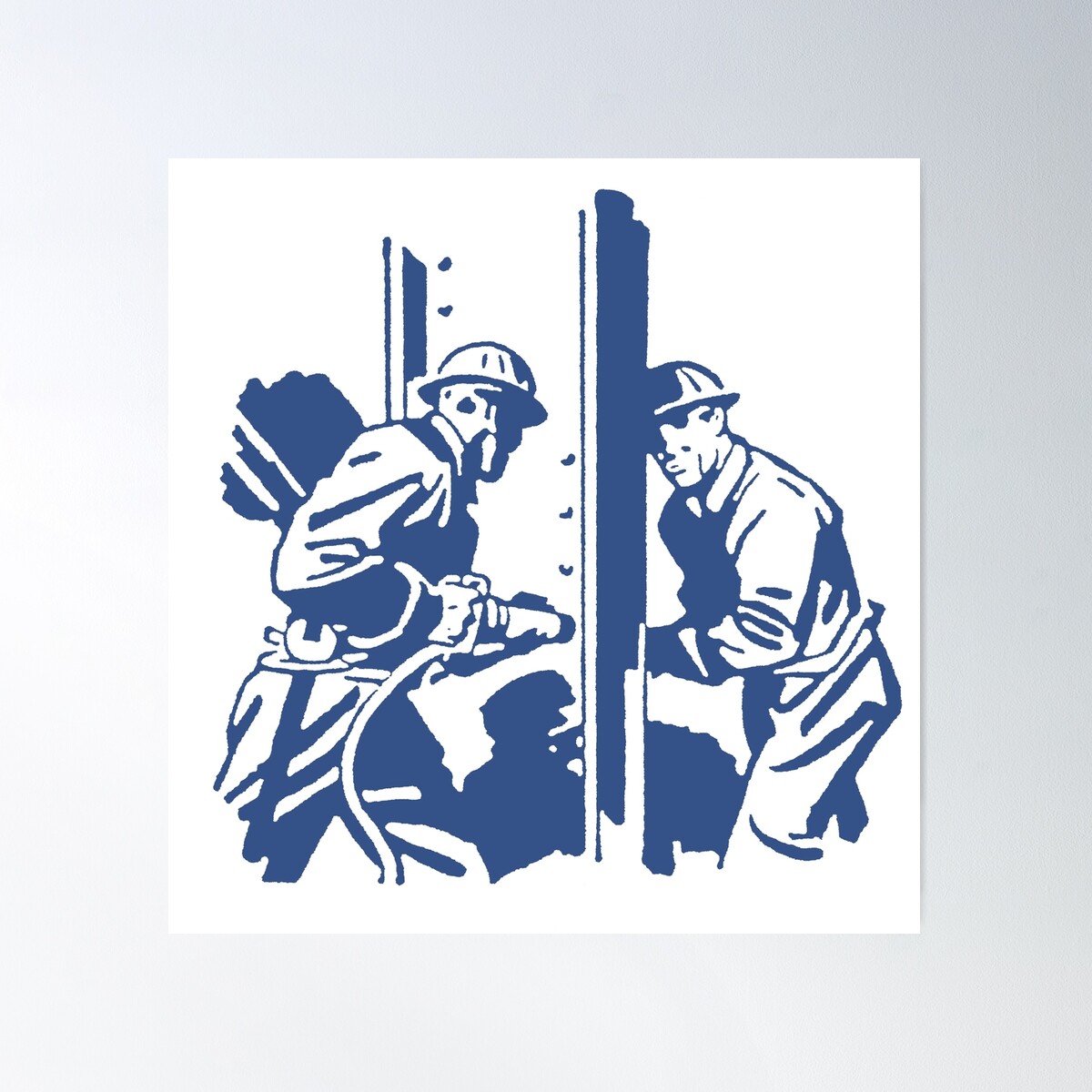 Men At Work Poster Wall Art, Modern Wall Decor For Living Room Bedroom ...