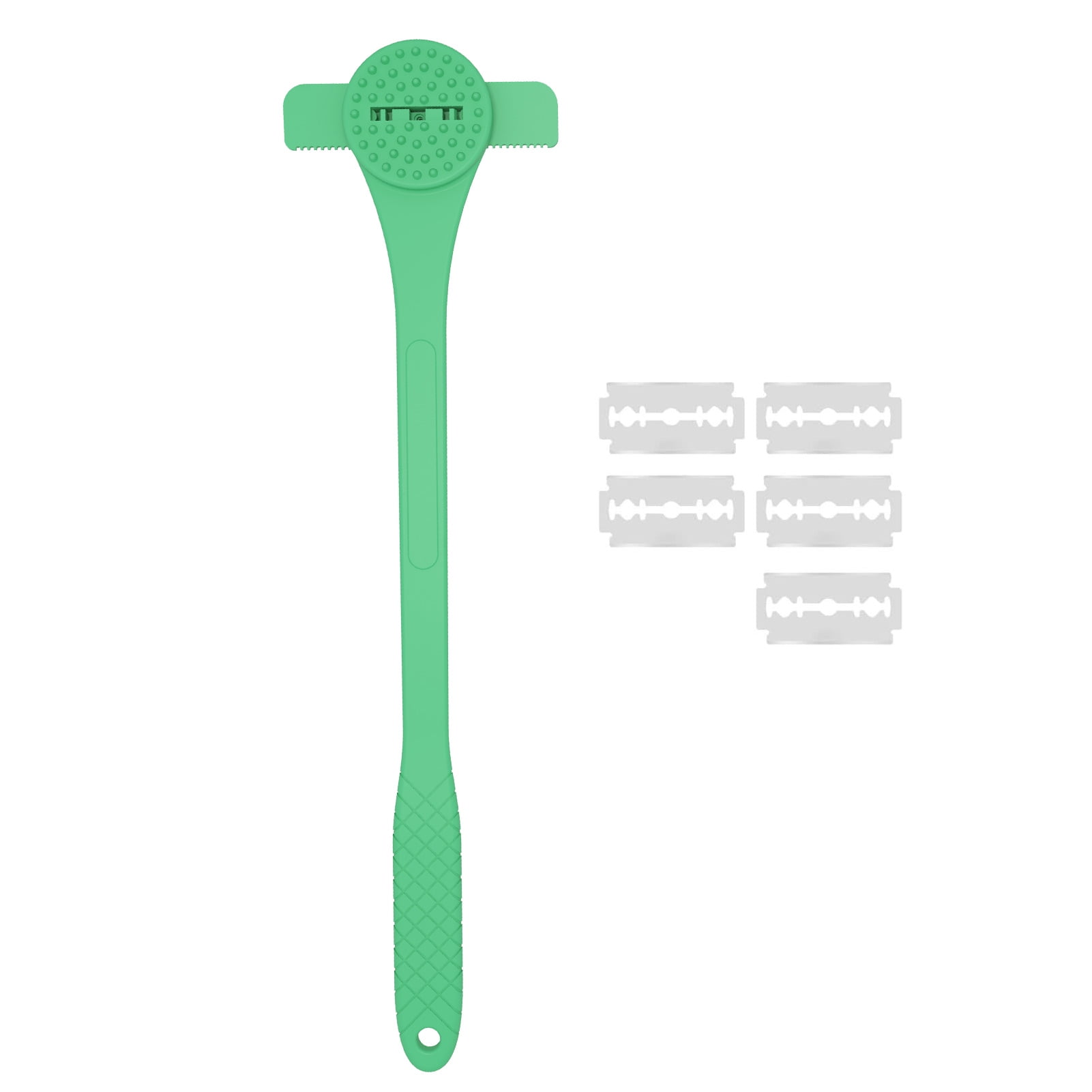 Men Back Shaver 2-in-1 DIY Back Hair Shaver with Safety Blade Tech Non ...