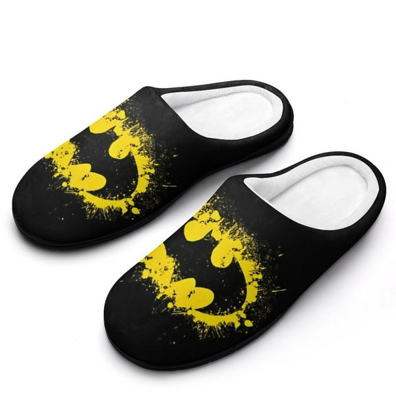 Kids Batman Slippers Boys Girls Non-Slip Fuzzy House Slippers Warm Soft ...