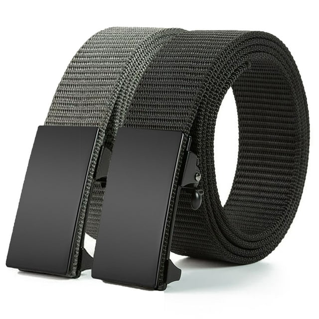 Men Belt Ratchet Casual Belt, 1.3" Nylon Automatic Buckle Belt, Work ...