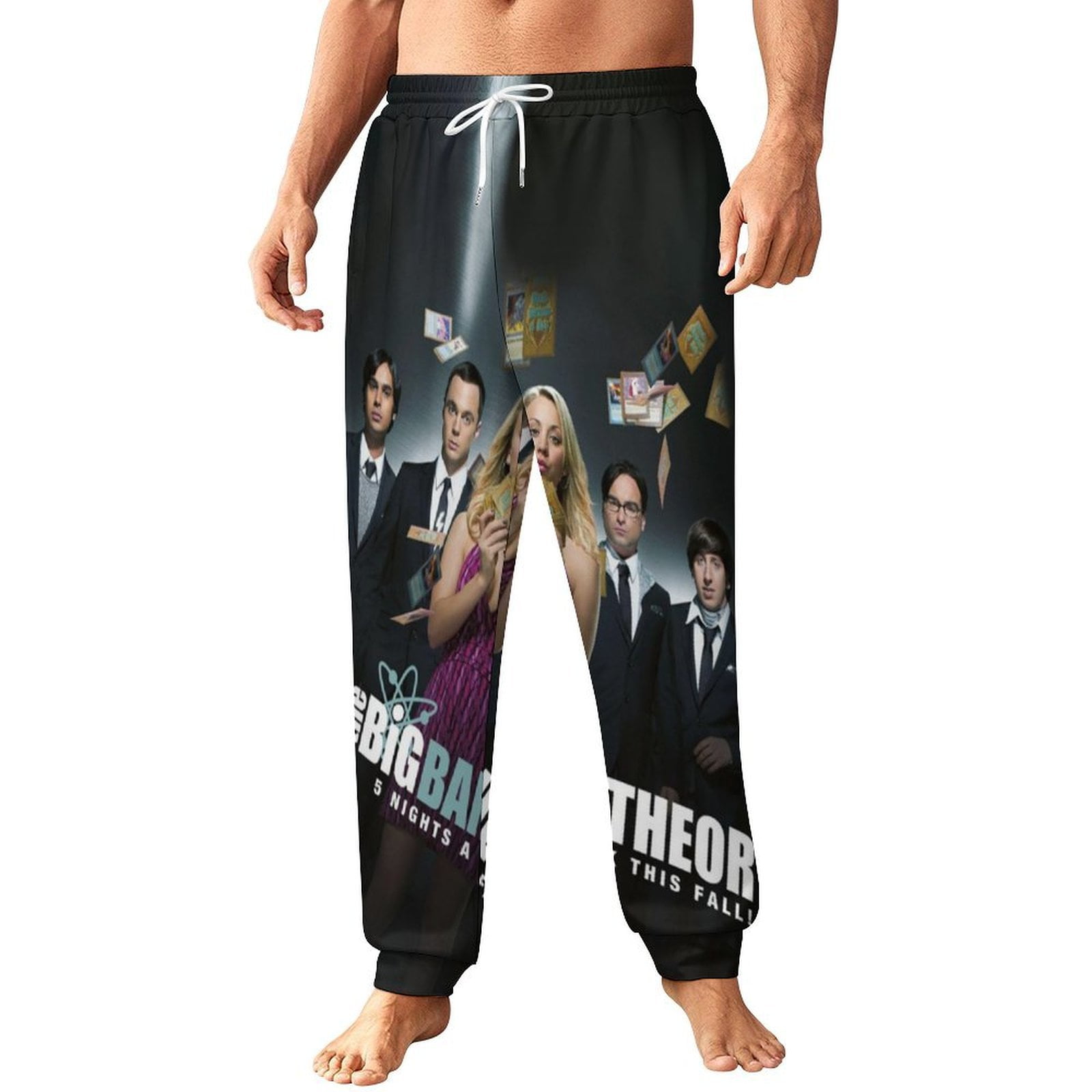 Men Big Small B-ang The-0r Sweatpants with Pockets Elastic Waist Sport ...