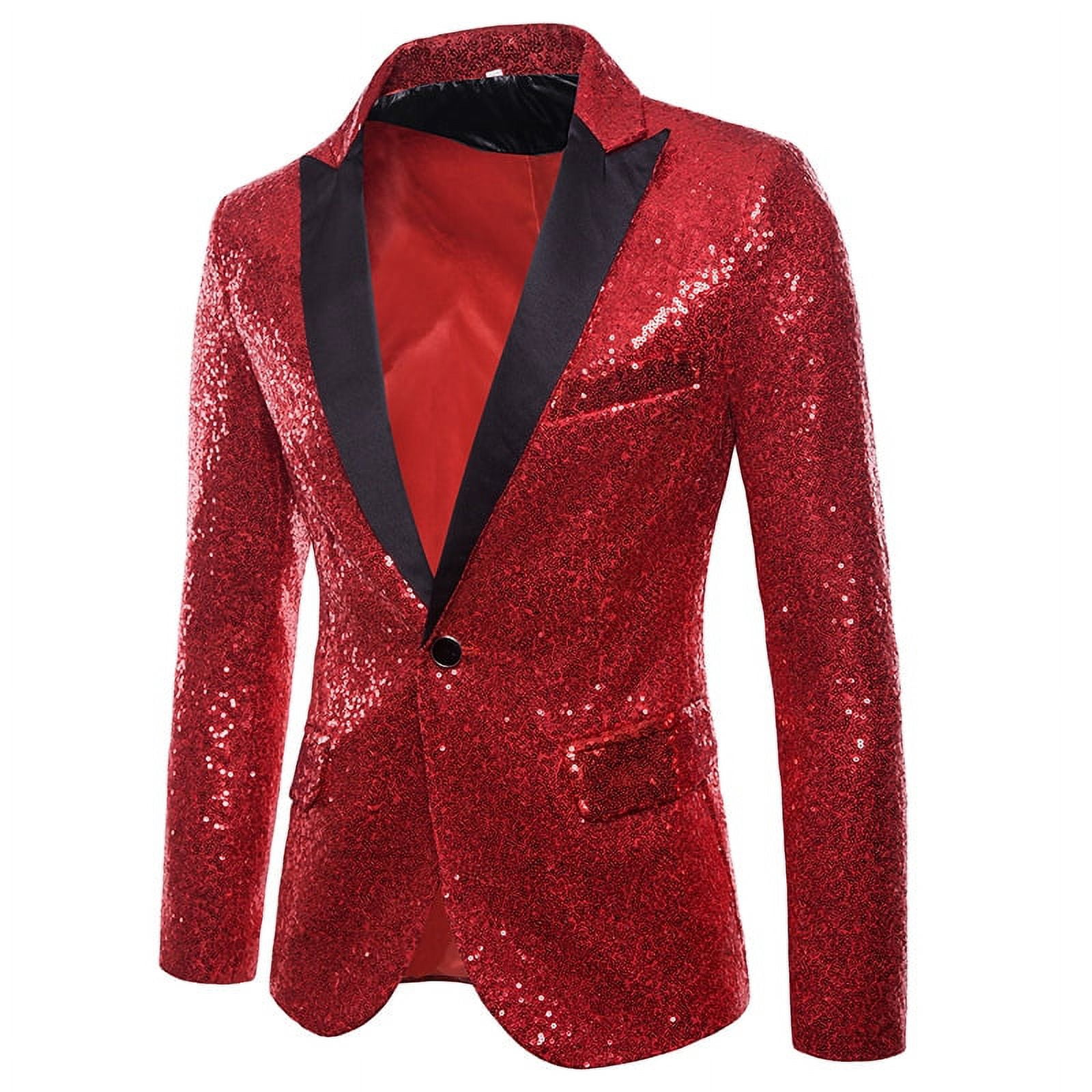 Men Blazer Banquet Wedding Blazer Party Blazer Bar Night Club Suit Men ...