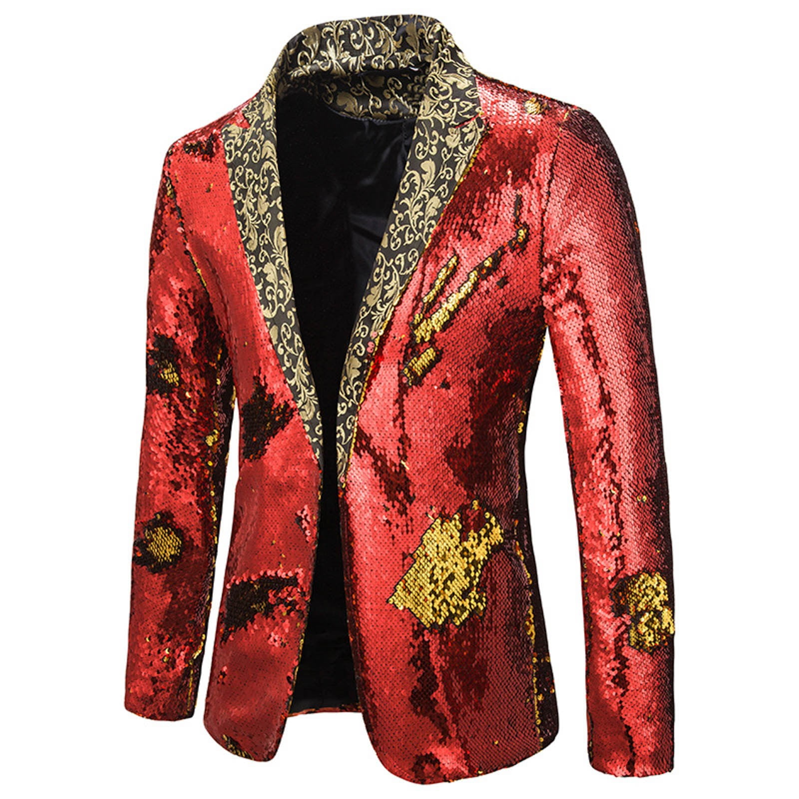 Men Blazer Shiny Sequin Stage costumes Men Wedding Groom Singer Prom ...