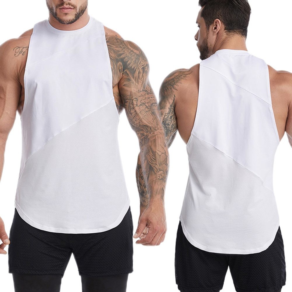 Men Bodybuilding Sport Tank Top Gyms Fitness Sleeveless Shirt Singlet ...