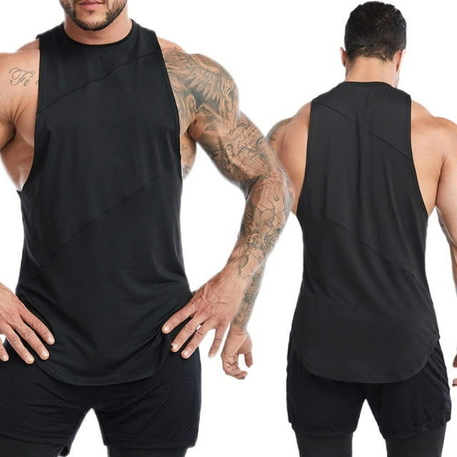Men Bodybuilding Sport Tank Top Gyms Fitness Sleeveless Shirt Singlet ...