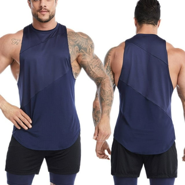 Men Bodybuilding Sport Tank Top Gyms Fitness Sleeveless Shirt Singlet ...