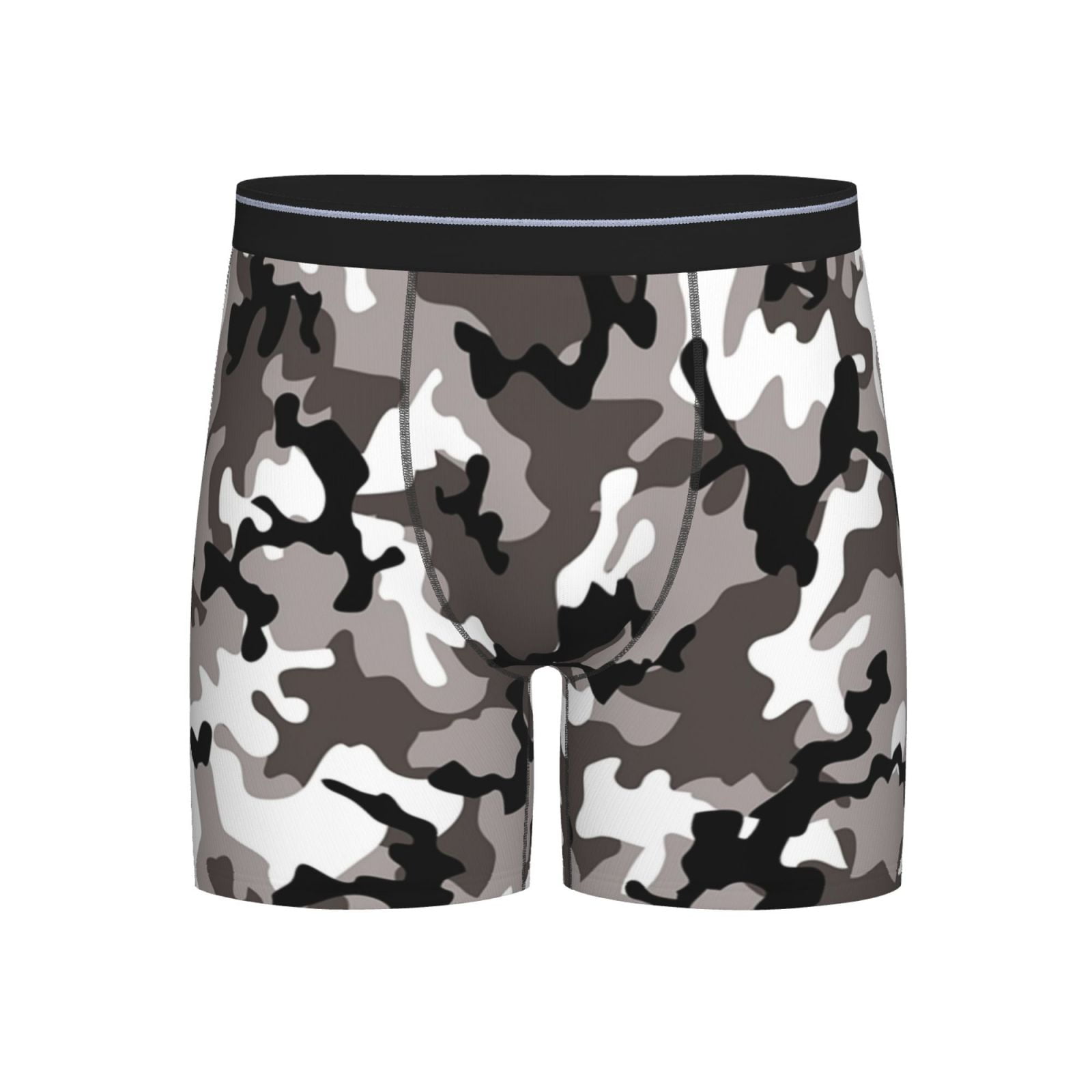Men Boxer Briefs Fly Gray Camouflage Funny Cool Underwear For Men ...