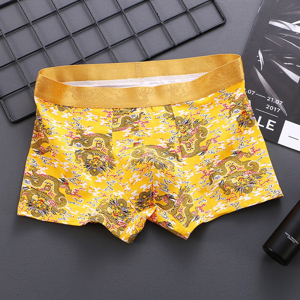 Men Boxer Briefs Underwear Dragon pattern Loose Fit Comfortable ...