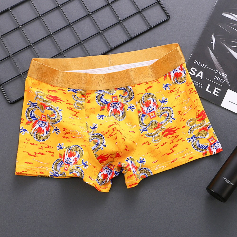 Men Boxer Briefs Underwear Dragon pattern Loose Fit Comfortable ...