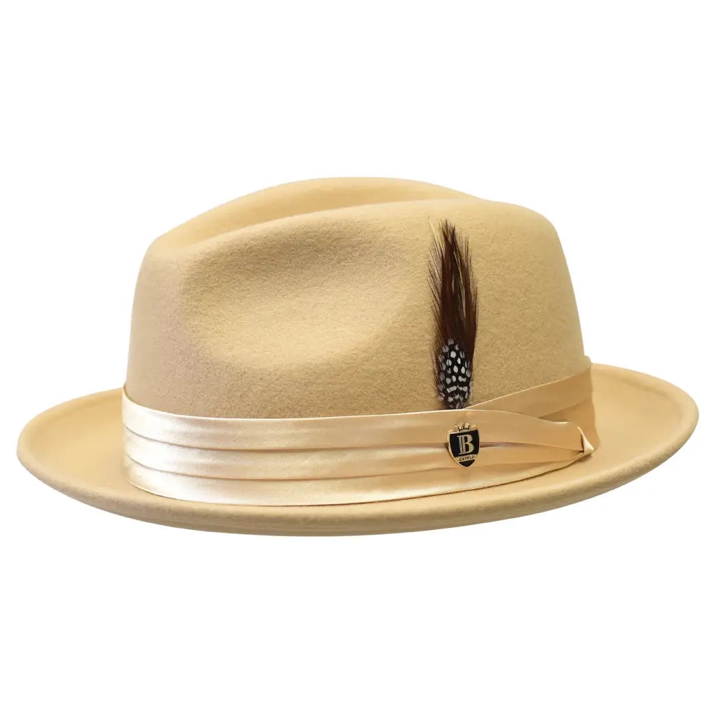 Men Bruno Capelo Dress Hat Australian Wool Crushable Fedora Giovani ...