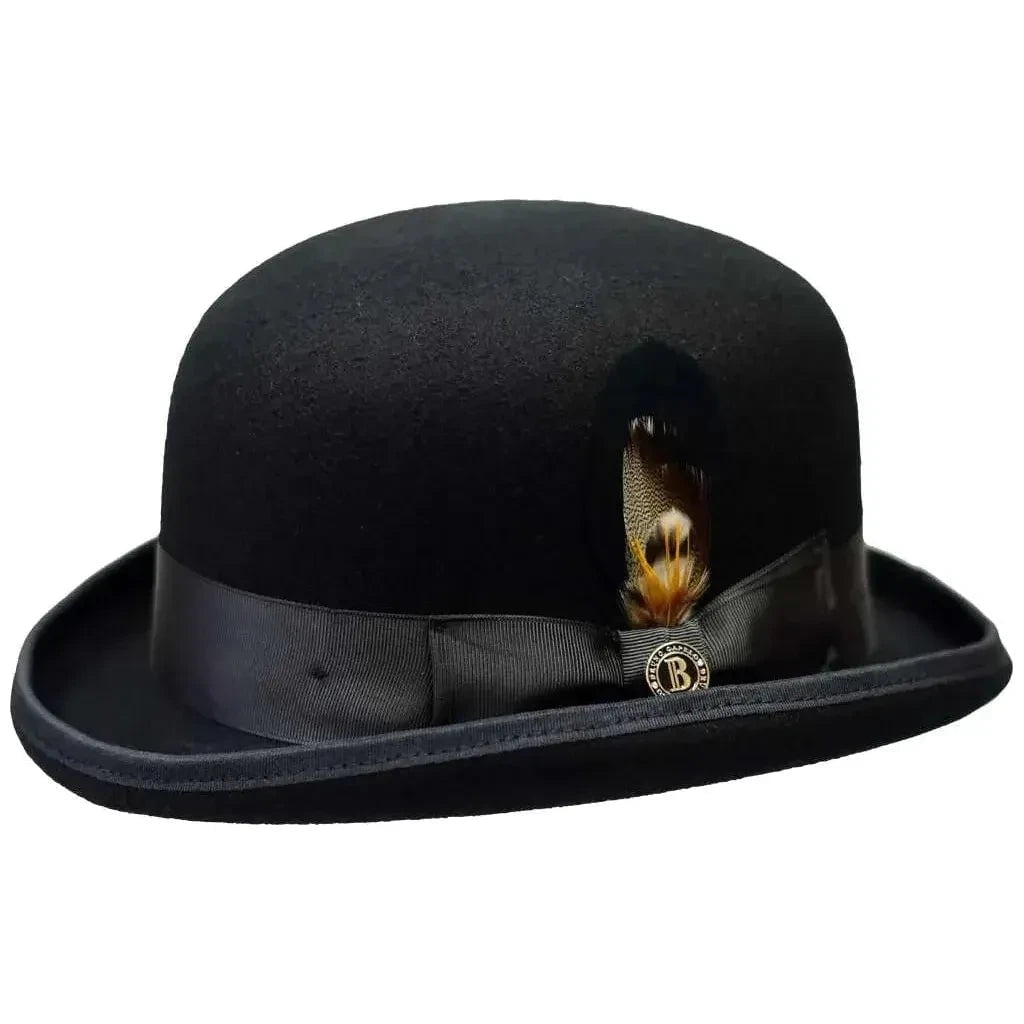 Men Bruno Capelo Hat Australian Wool Round Crown Bowler Derby BO320 ...