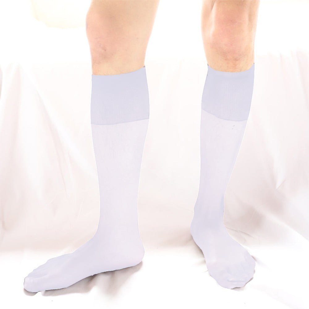 Men Business Dress Tube Socks Invisible Traceless Sheer See-through ...