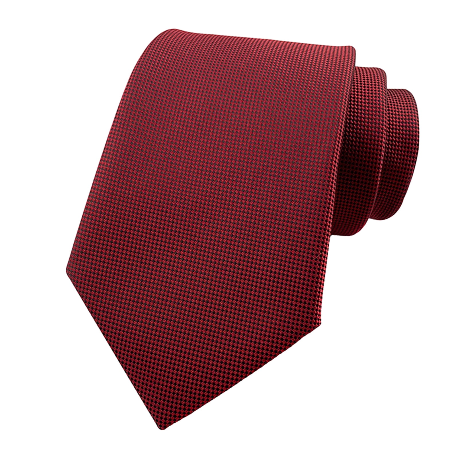 Men Business Suit Tie Plaid Texture Solid Color Adjustable Length ...