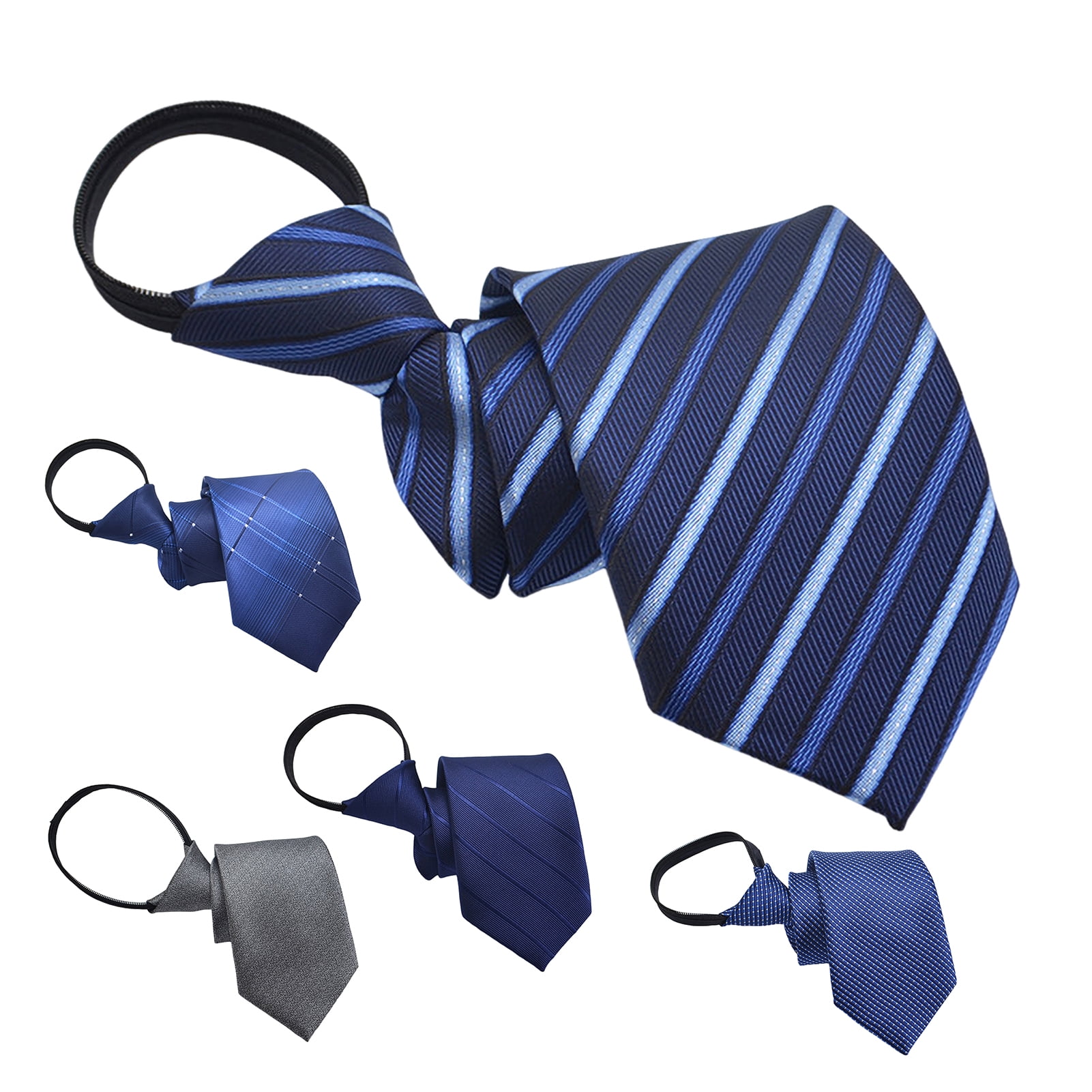 Men Business Tie Multiple Pattern Designs Rich Colors No Knot Casual ...