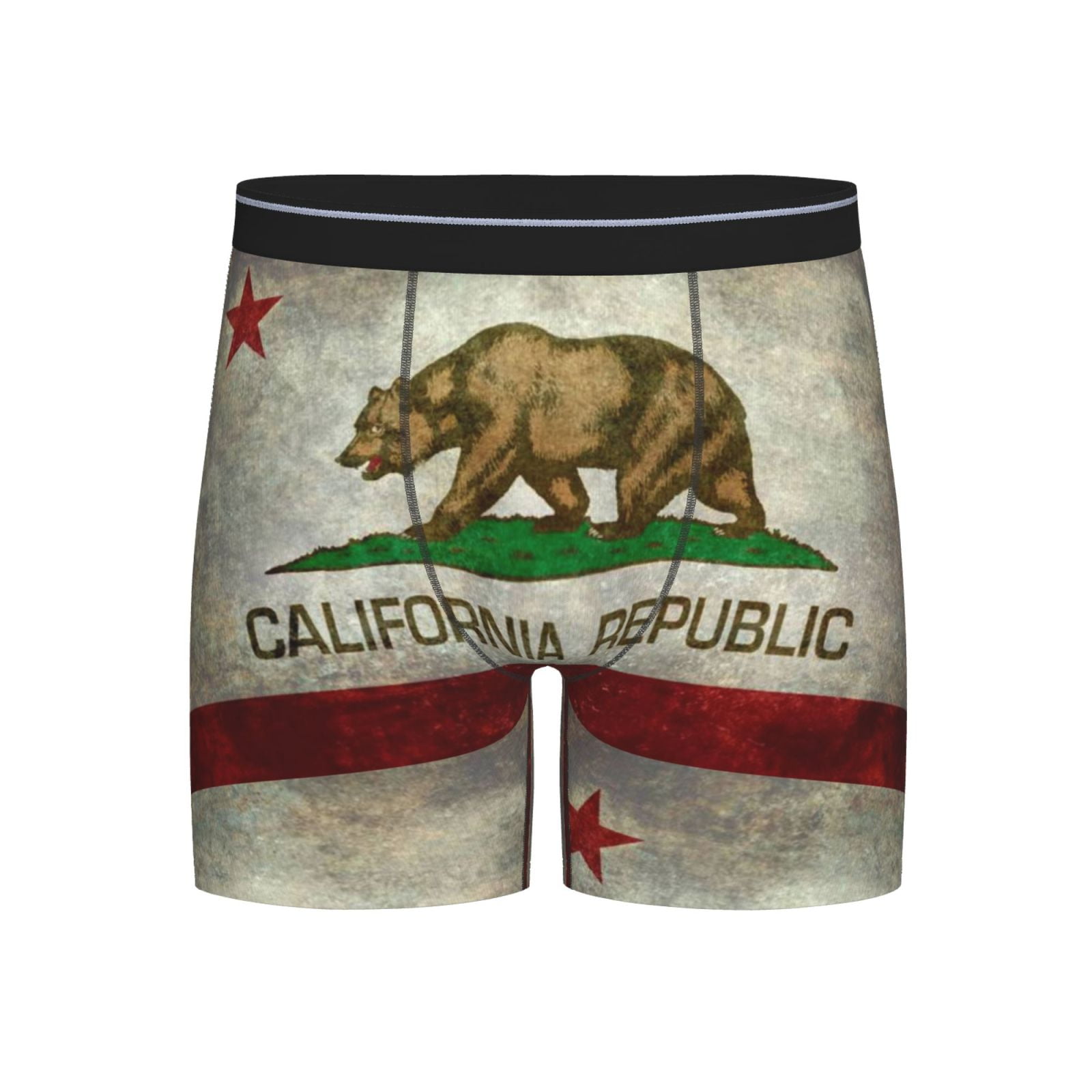Men California Republic Flag Boxer Briefs Novelty Boxer Shorts ...