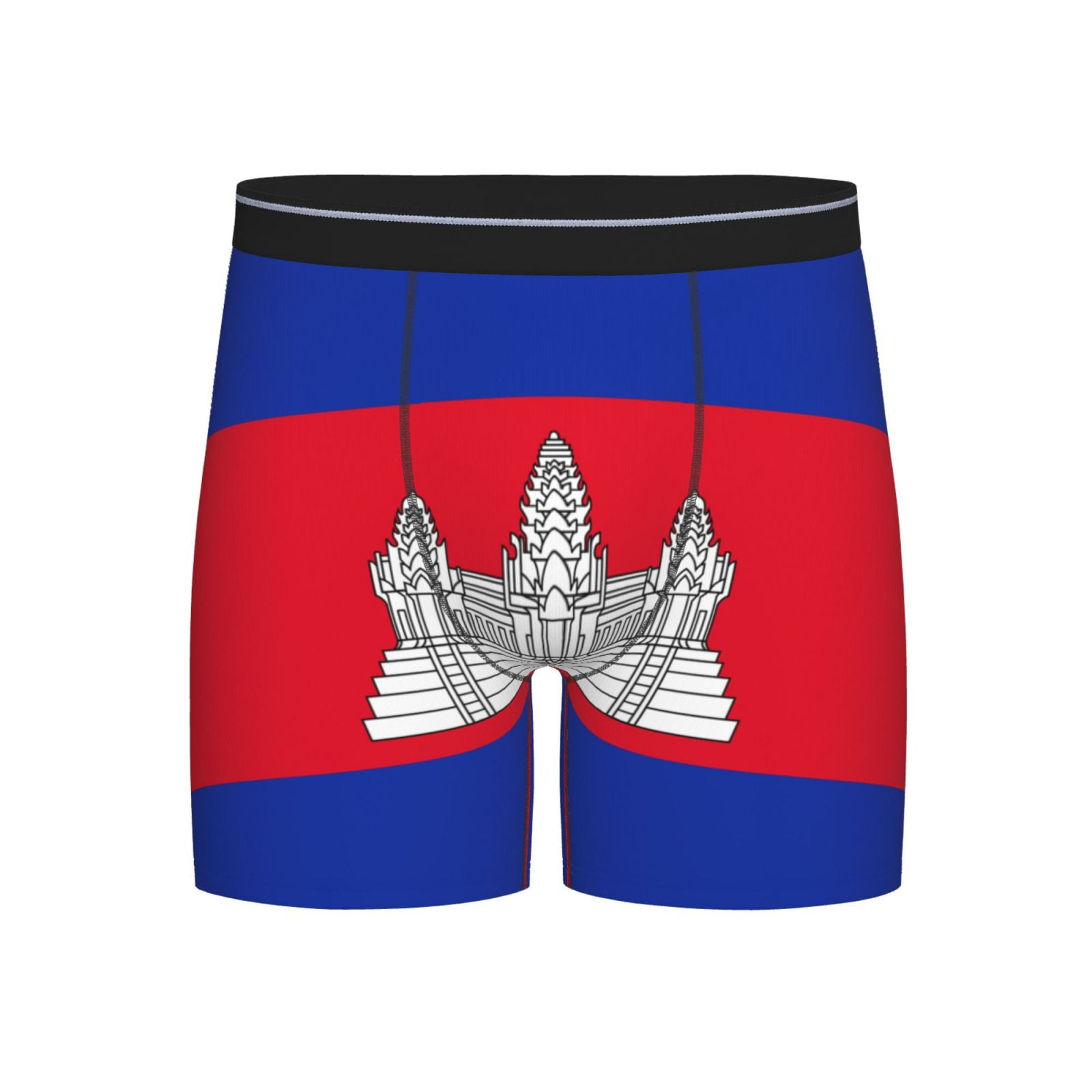Men Cambodian Flag Boxer Briefs Novelty Boxer Shorts Underwear No Fly ...