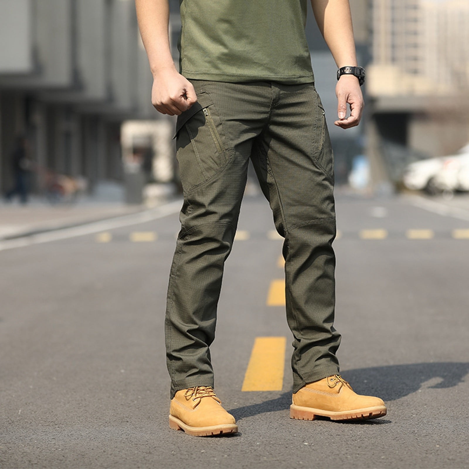 Men Cargo Pants Baggy Pants Jogging Pants with Pocket Mens Work Clothes ...