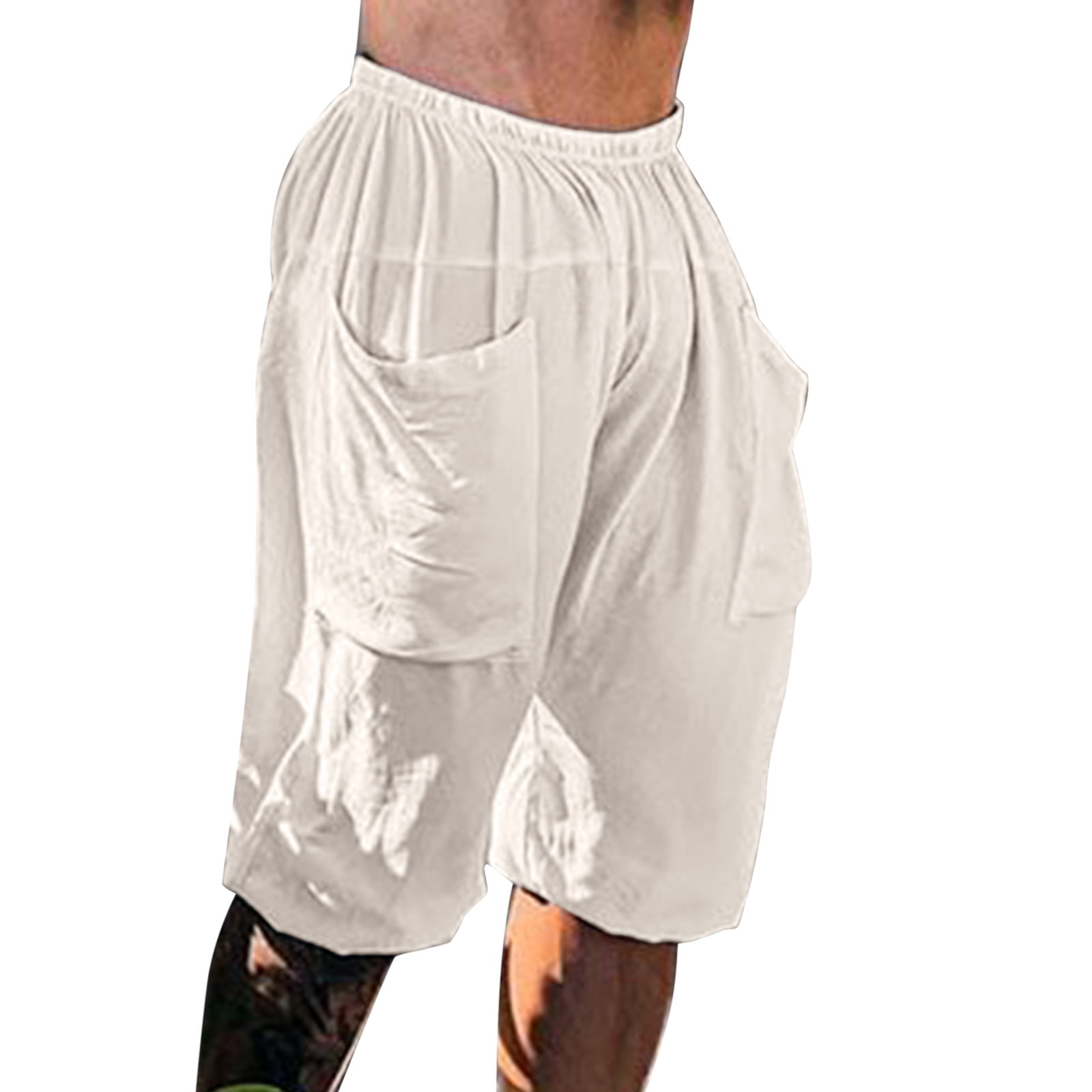 Men Cargo Shorts Heavy Men Summer Solid Color Casual Shorts Loose ...