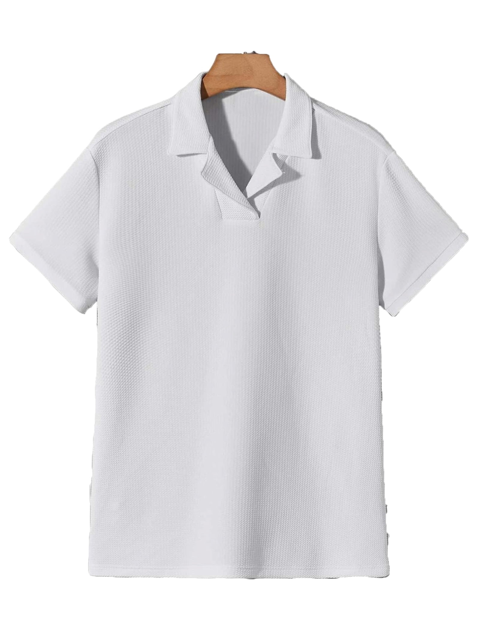 Men Casual Plain Lapel Short Sleeve Men Polo Shirts S (36) - Walmart.com