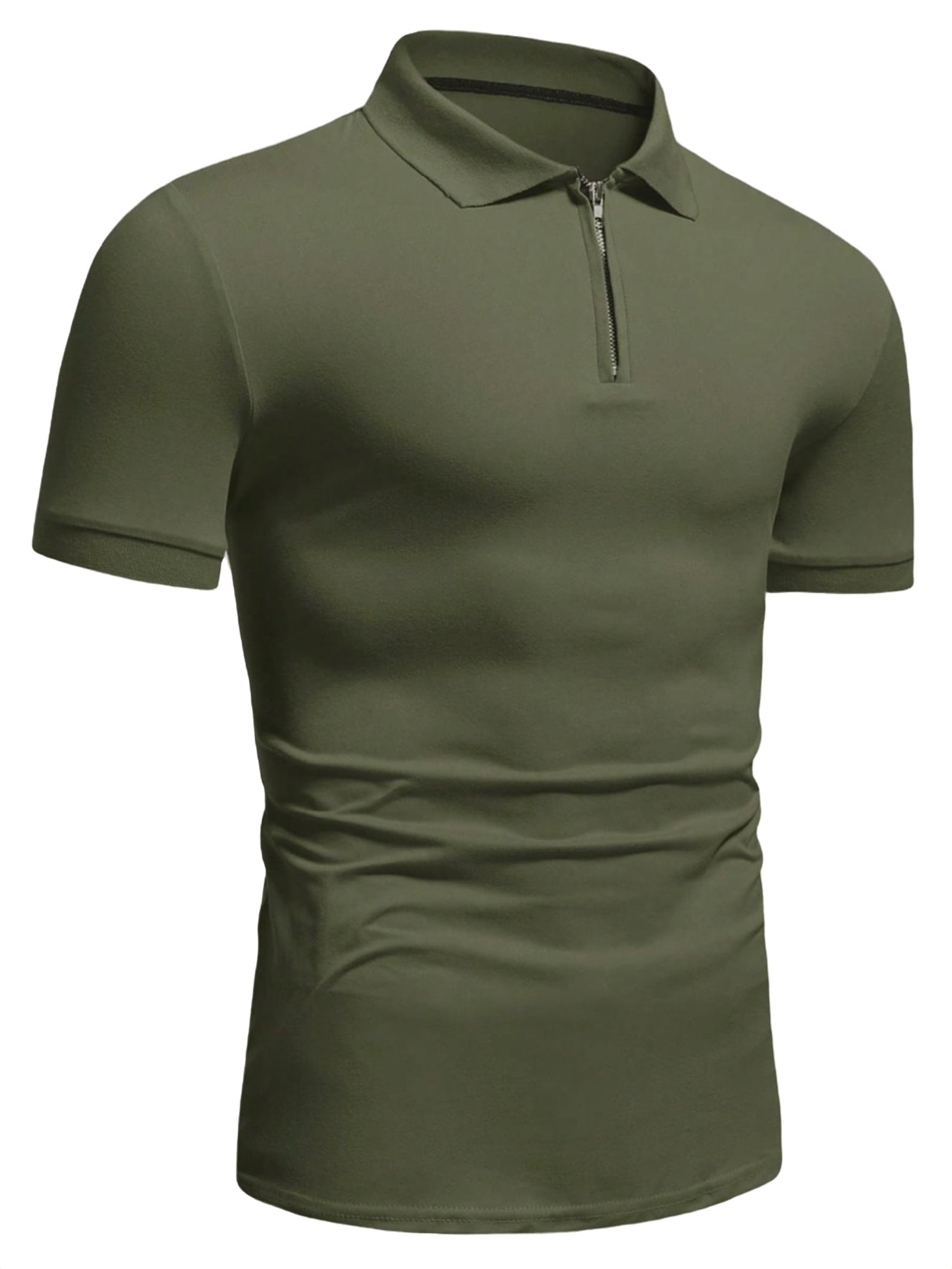 Men Casual Plain Polo Short Sleeve Men Polo Shirts L (40) - Walmart.com