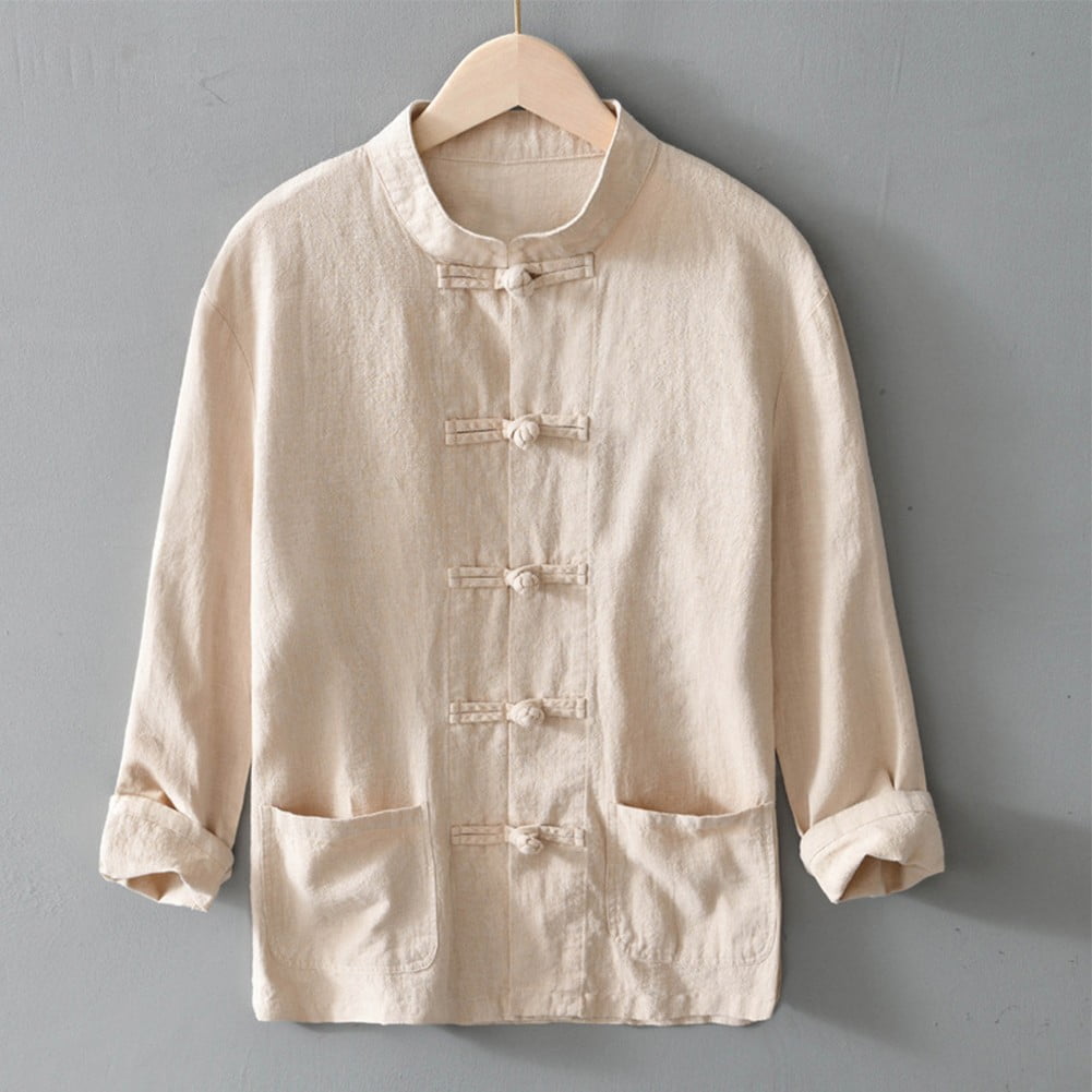 Men Chinese Traditional Kung Fu Tai Chi Coat Tang Suit Uniform Jacket ...