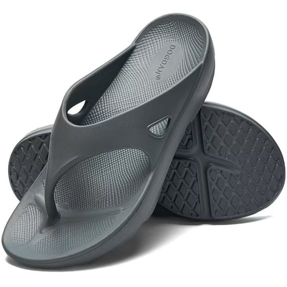 Men Classic Solid Color Flip-Flops, Soft Non-Slip Indoor & Outdoor ...