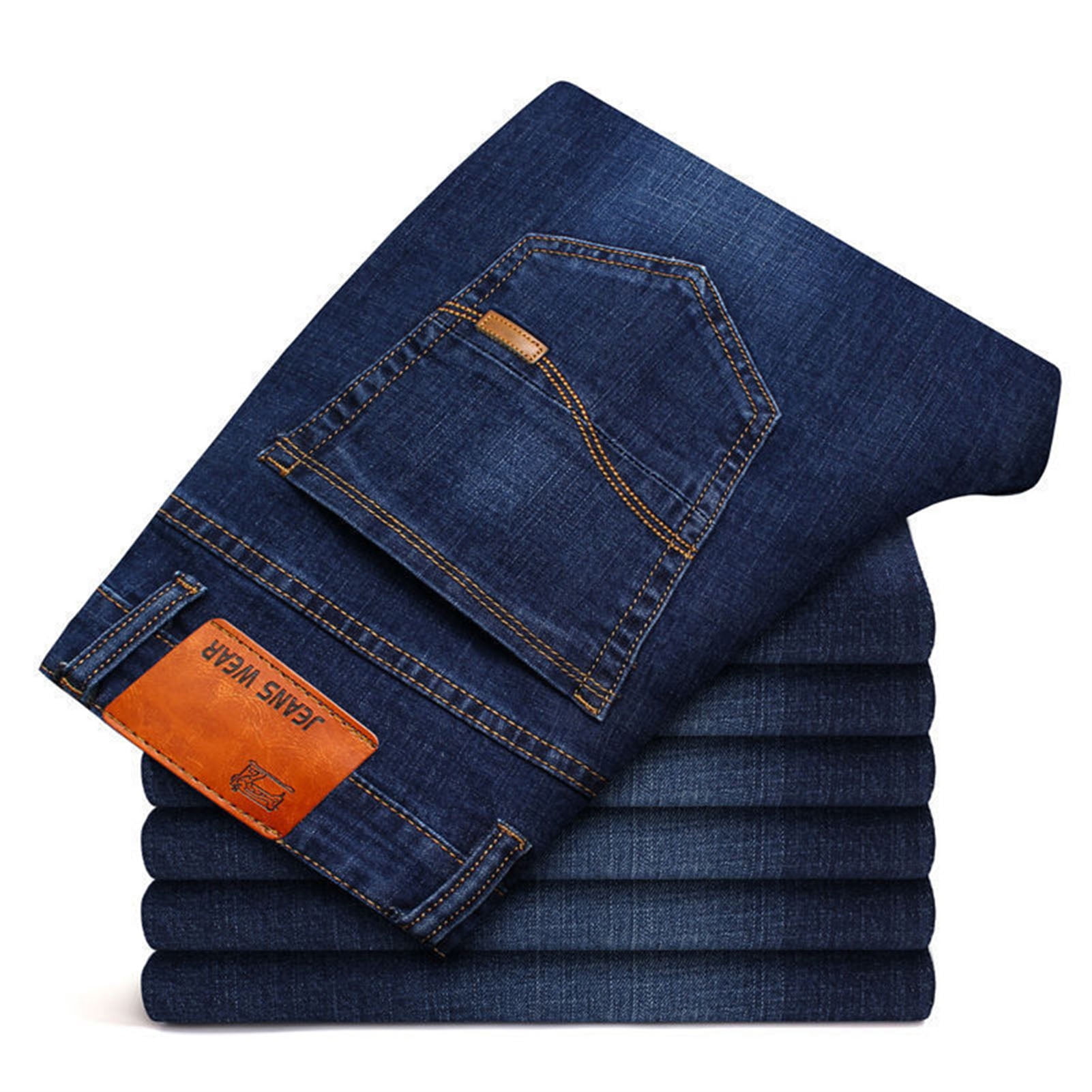 Men Close Fitting Pants Straight Leg Loose Fit High Waist Men Close ...