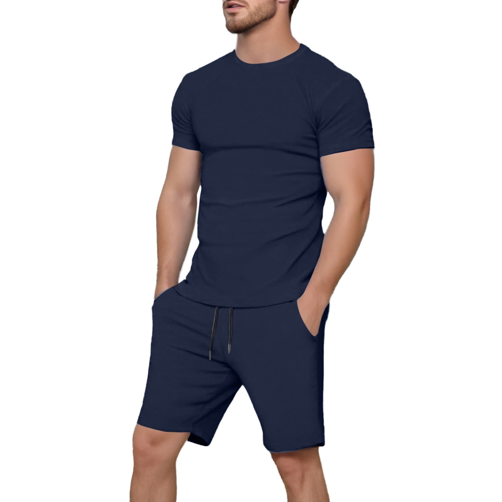 Men Clothing Men's Short Sleeve T Shirt Summer Casual Holiday Solid ...