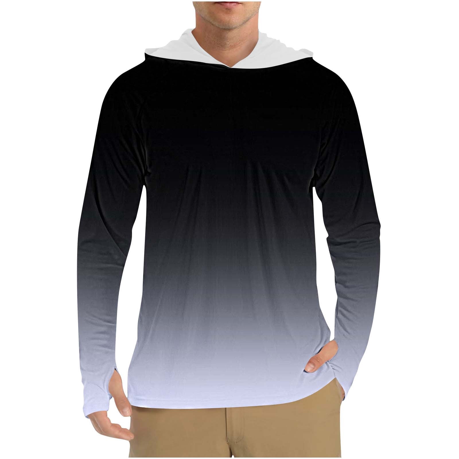 Men Clothing, Mens UPF 50+ Sun Protection Lightweight Hoodie Gradient ...