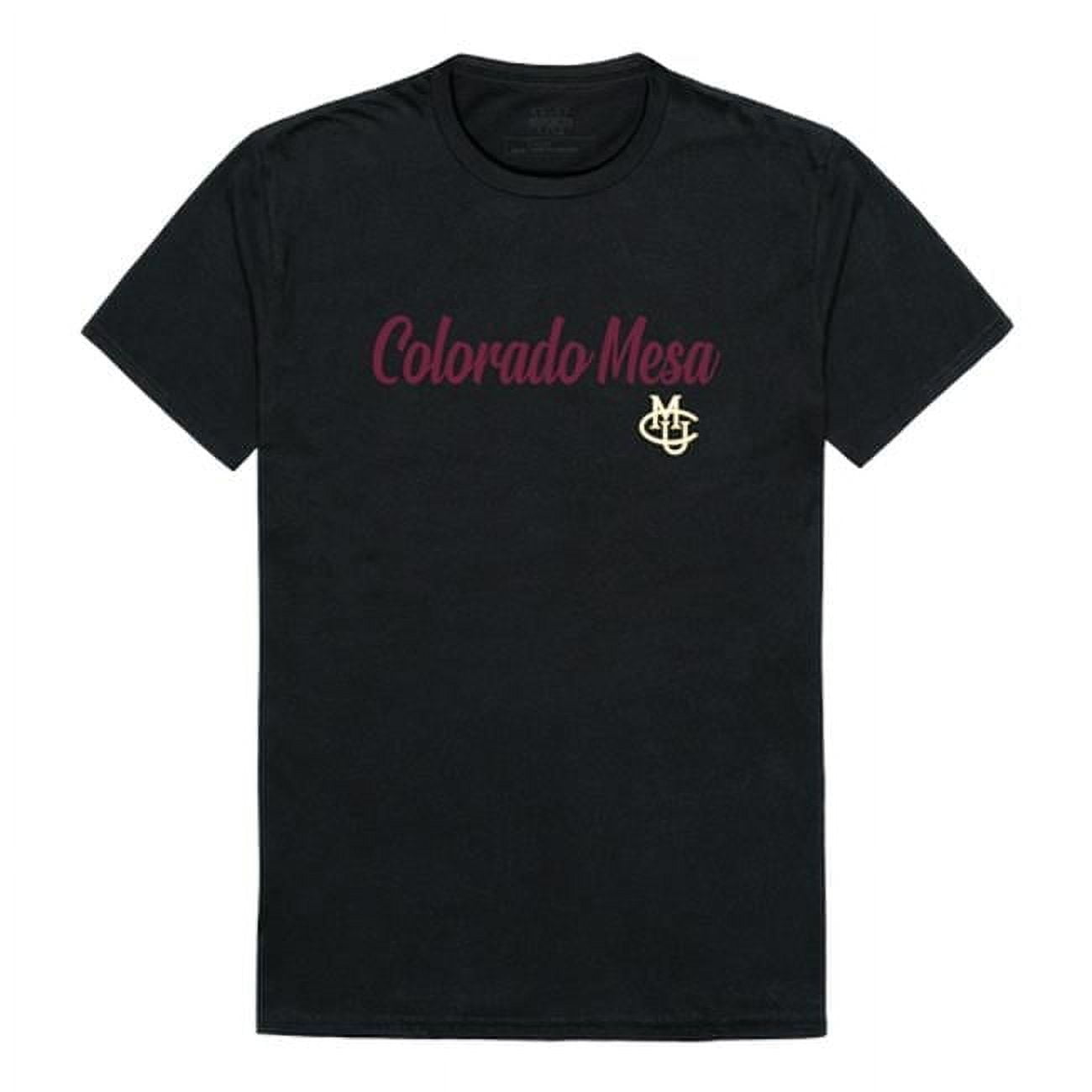 Men Colorado Mesa University Mavericks Script T-Shirt, Black - Extra ...