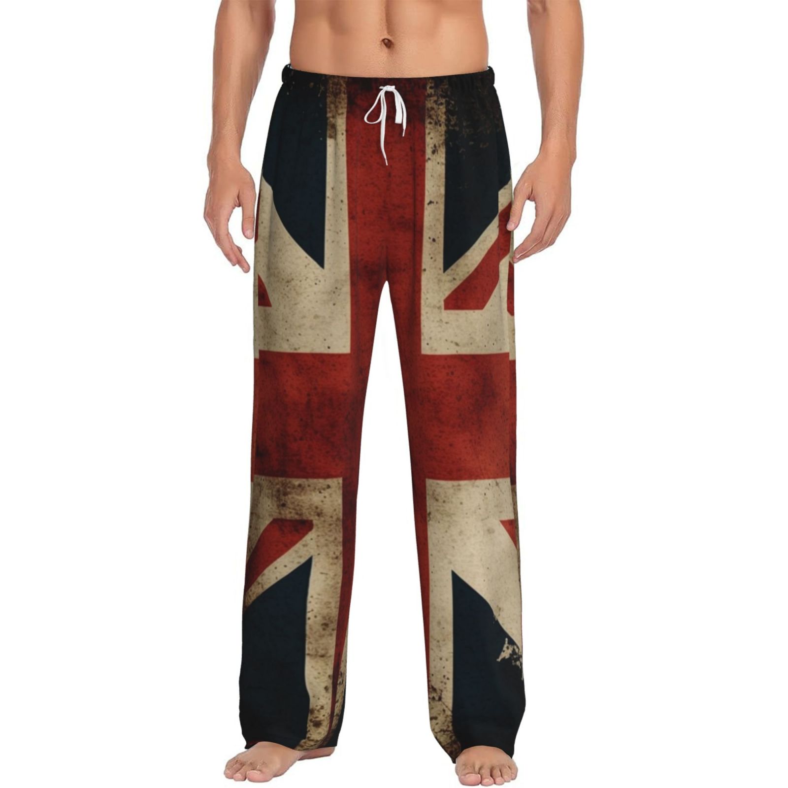 Men Comfy Pajama Pants Long Sleepwear Lounge Bottoms, Union Jack Flag ...