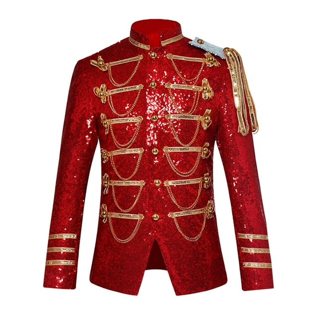 Men Costume Jacket Sequins Tux Swallowtail Suit For Wedding Dinner ...