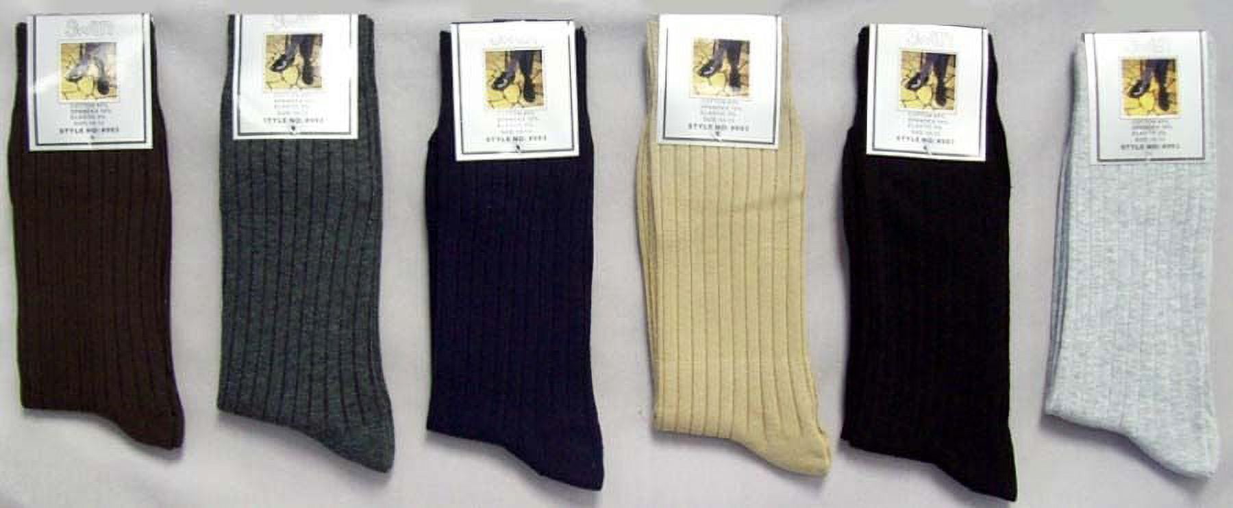 Men Cotton Dress Socks - Solid Colors 6 Pairs Pack -- FREE USA Shipping ...