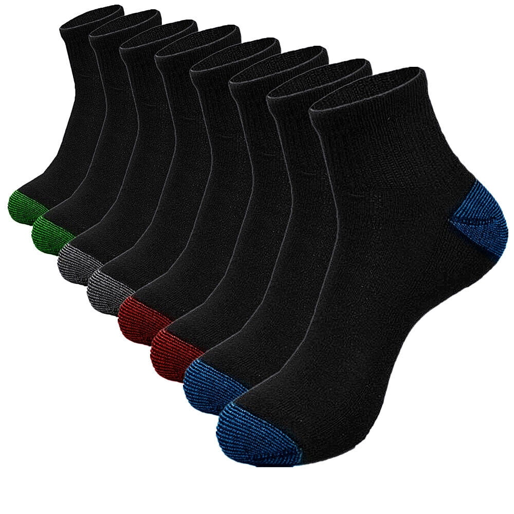 Men Cushioned Cotton Athletic Ankle Quarter Crew Socks Low Cut Size 9 ...