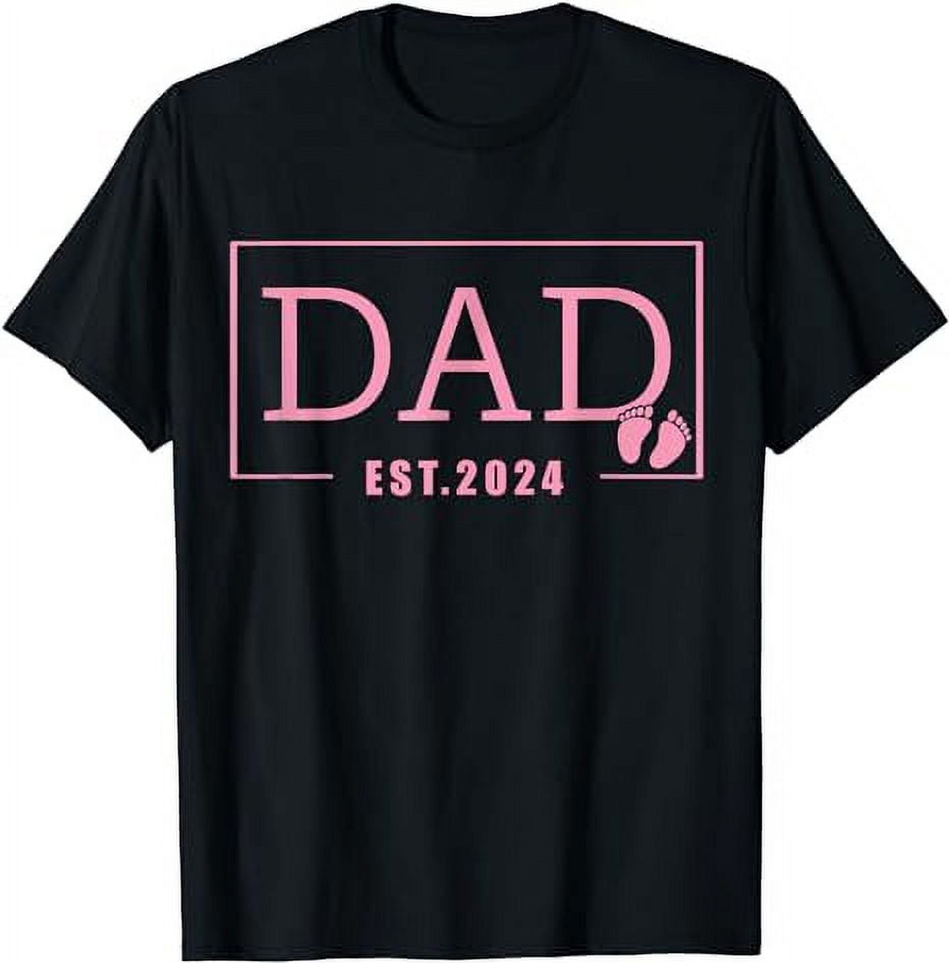 Men Dad Established Est 2024 Girl Newborn Gifts Daddy Father T-Shirt ...